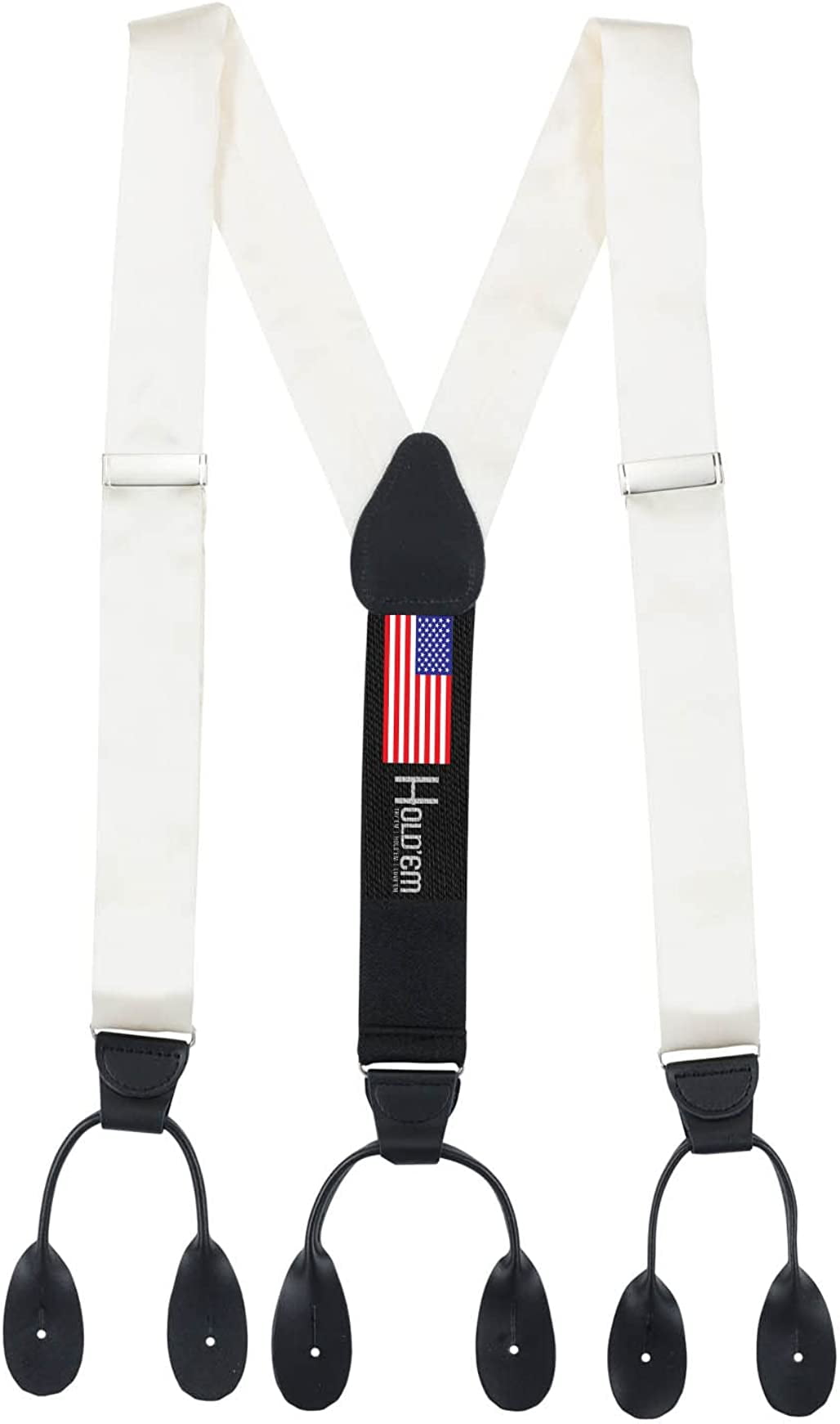 100% Silk Suspenders For Men Y - Back Fancy Solid Button End Dress ...