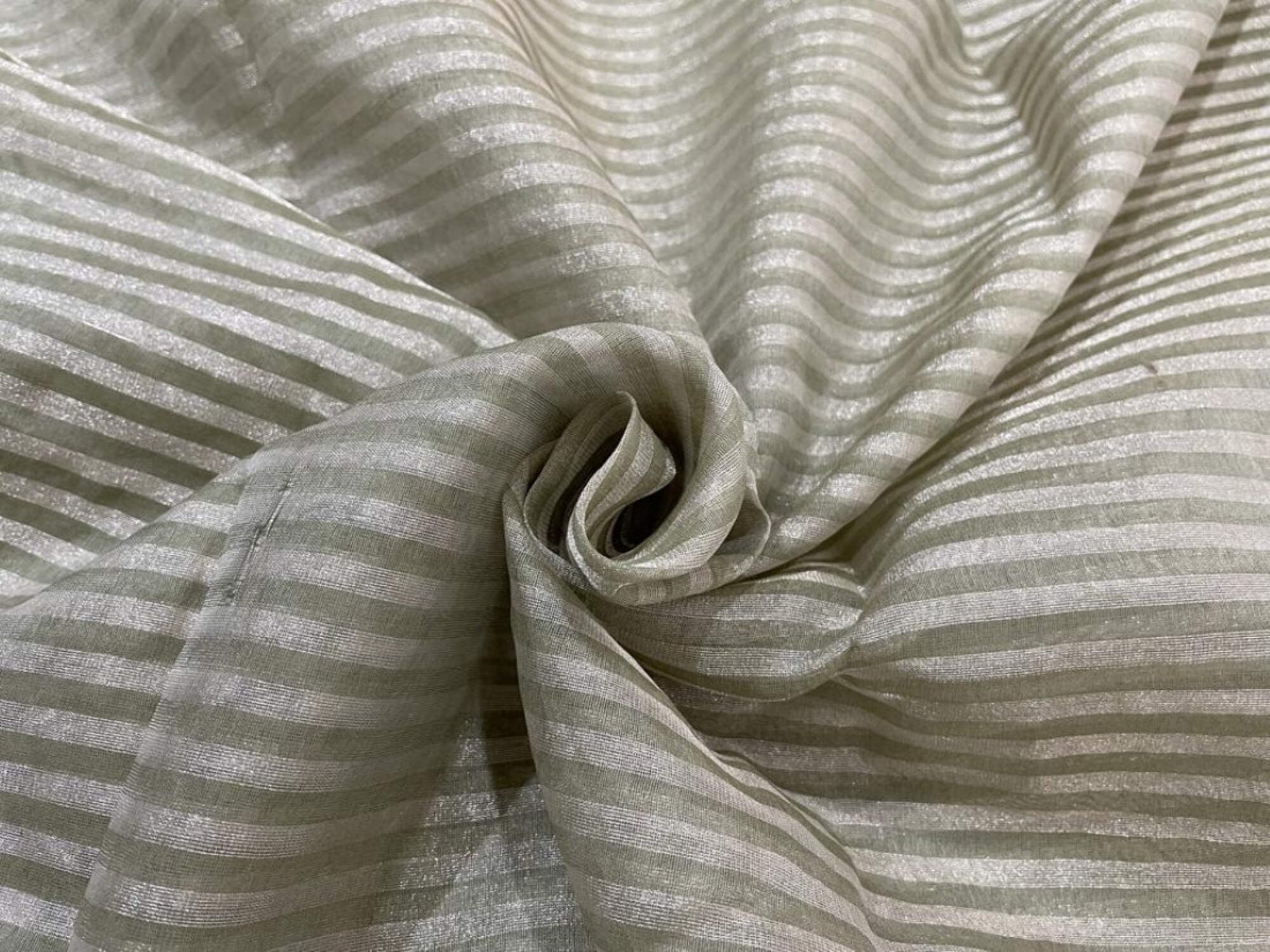 100% Silk metallic tissue organza stripe design 54 "[12299] - Walmart.com