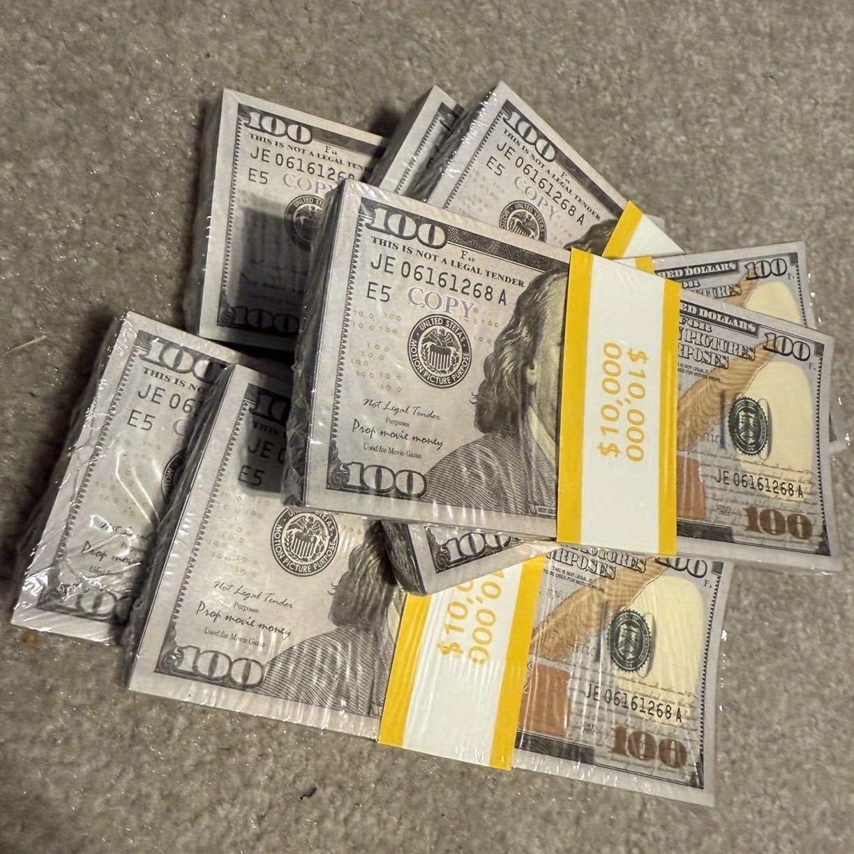 100 Simulated Banknotes Per Set, Realistic USD Props For Money Replicas ...