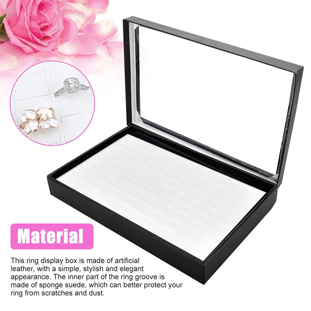 100 Slots Jewelry Ring Display Organizer Tray Holder Earrings Storage ...