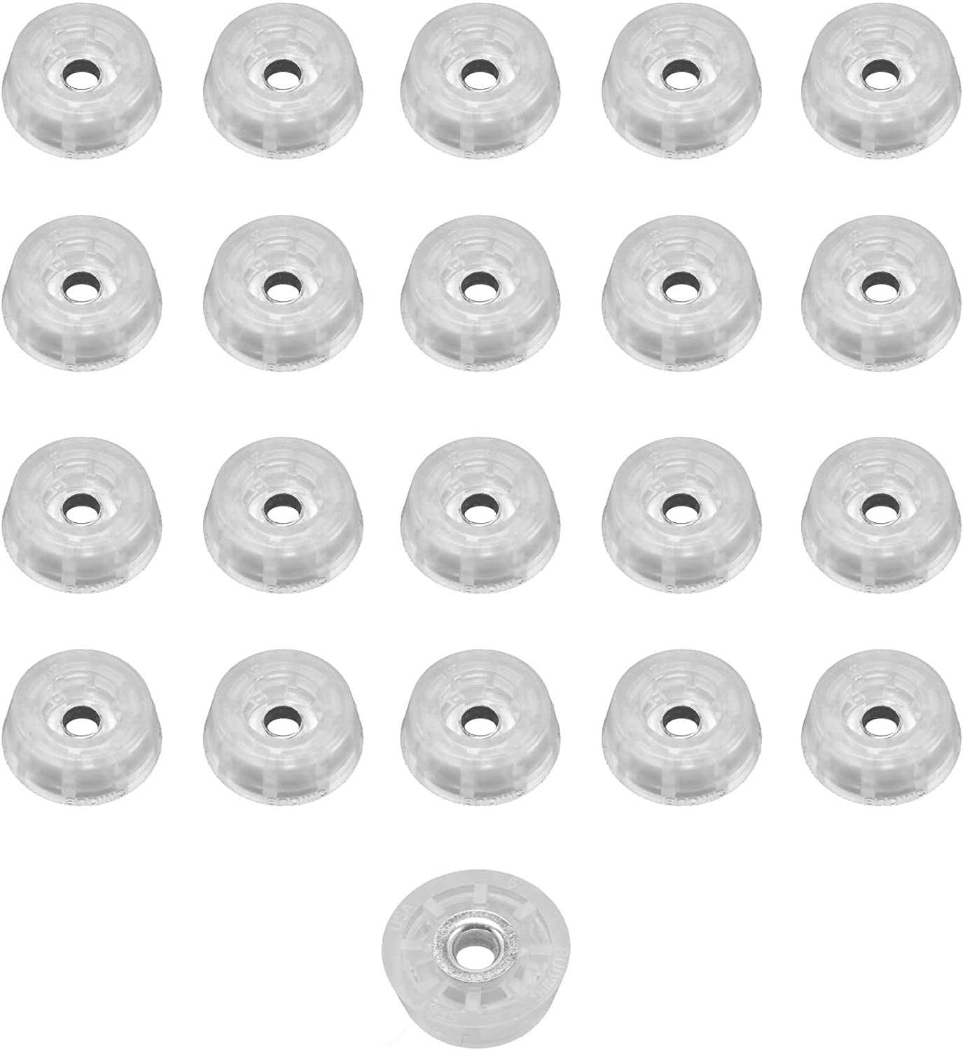 100 Small Clear Round Rubber Feet - .250 H X .671 D - Made in USA ...