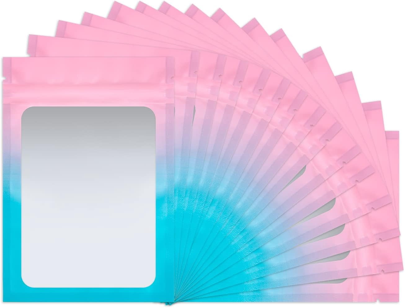 100 Smell Proof Bags 4 x 6 Inch Resealable Mylar Bags with Clear Window ...