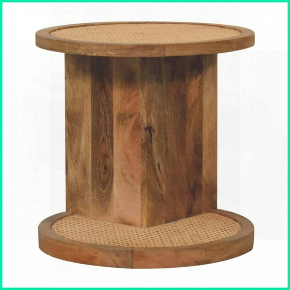 100% Solid Mango Wood Coffee Table - Space-Saving for Any Room with Oak ...