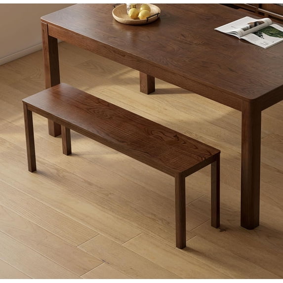 100% Solid Oak Dining , Walnut Rectangle Wood for End of Bed, Entryway ...