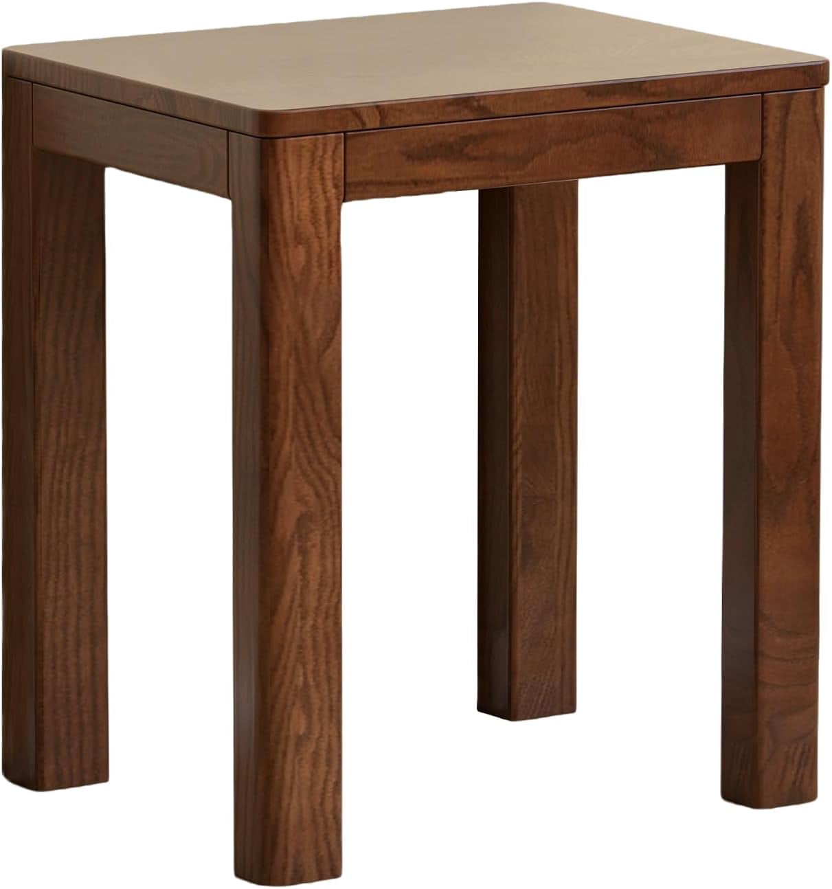 100% Solid Wood End Table for Living Room, Walnut Dining Stools with ...