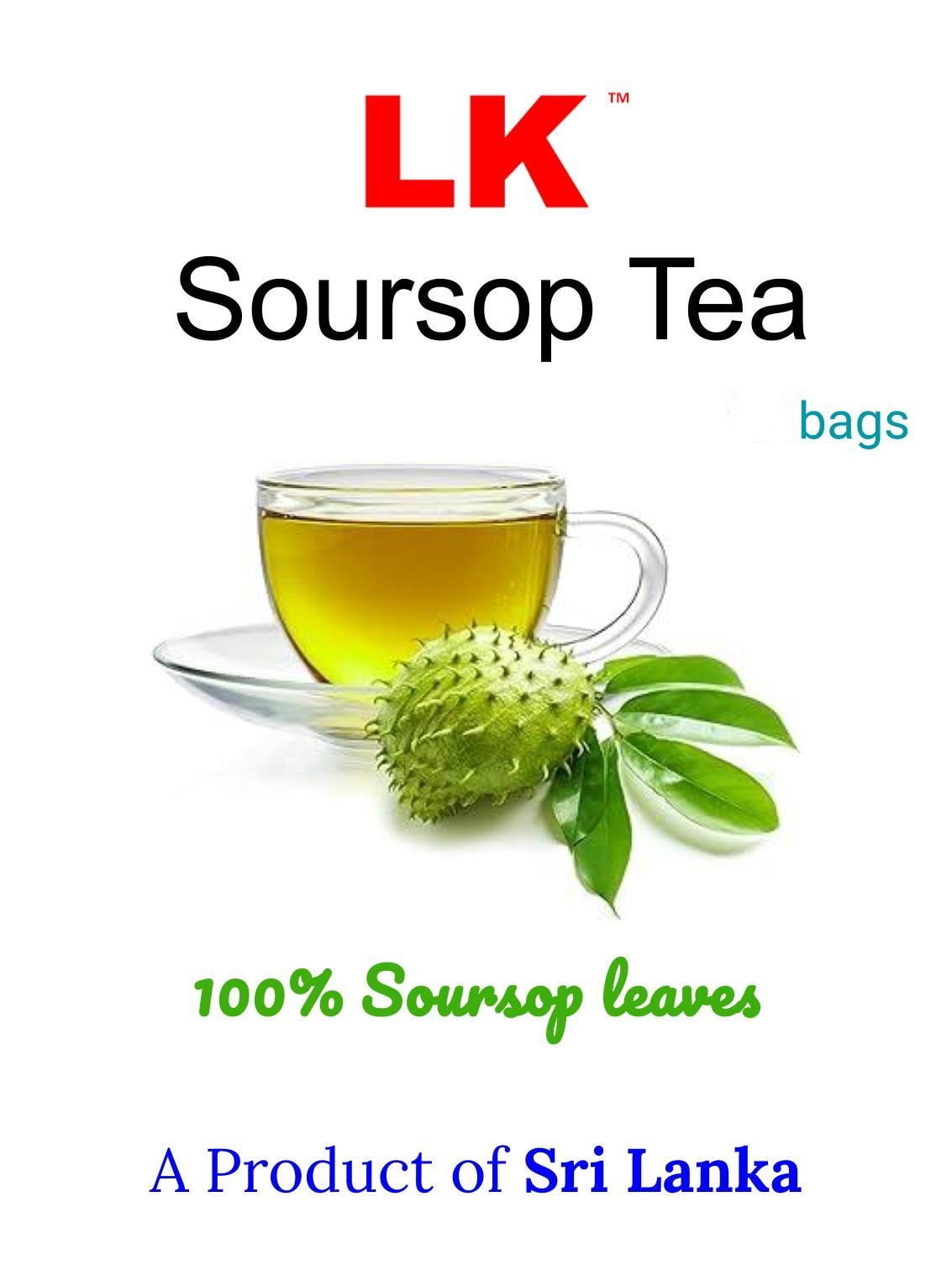 100% Soursop Leaves TEA - 25 bags - Walmart.com