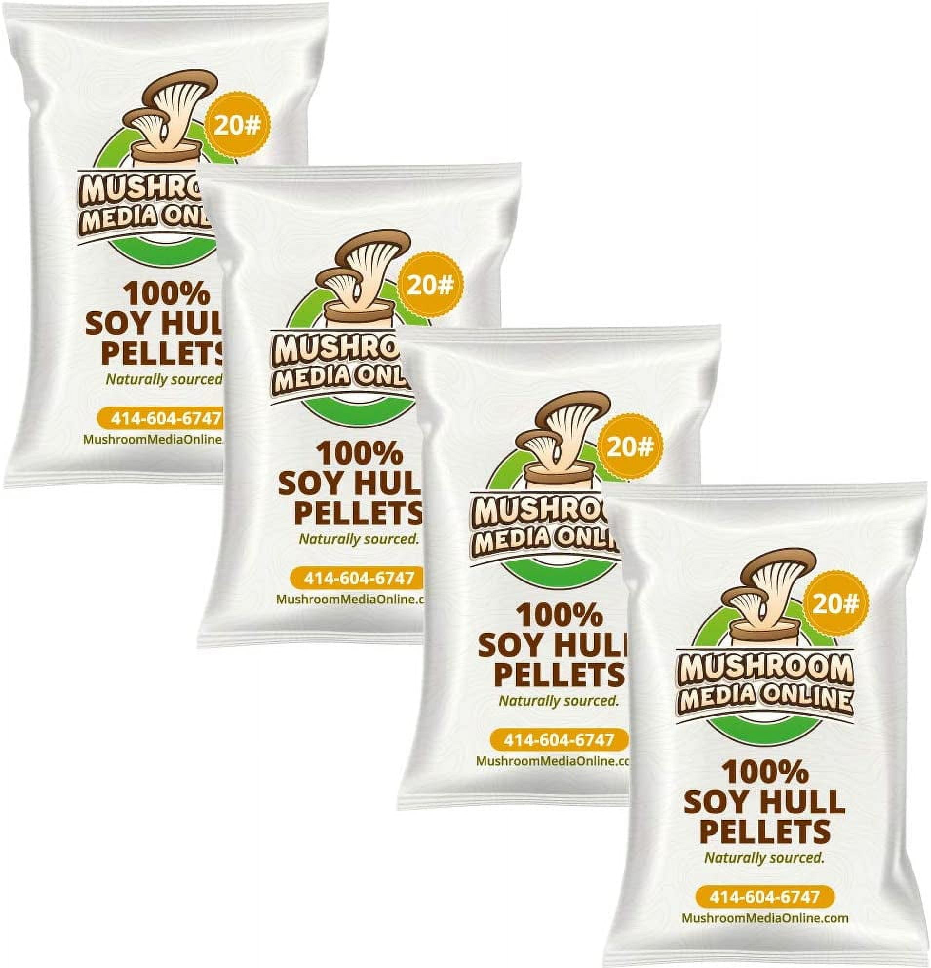 100% Soybean Hull Mushroom Pellets - Ideal Substrate Mix, 80 Pounds (4 ...