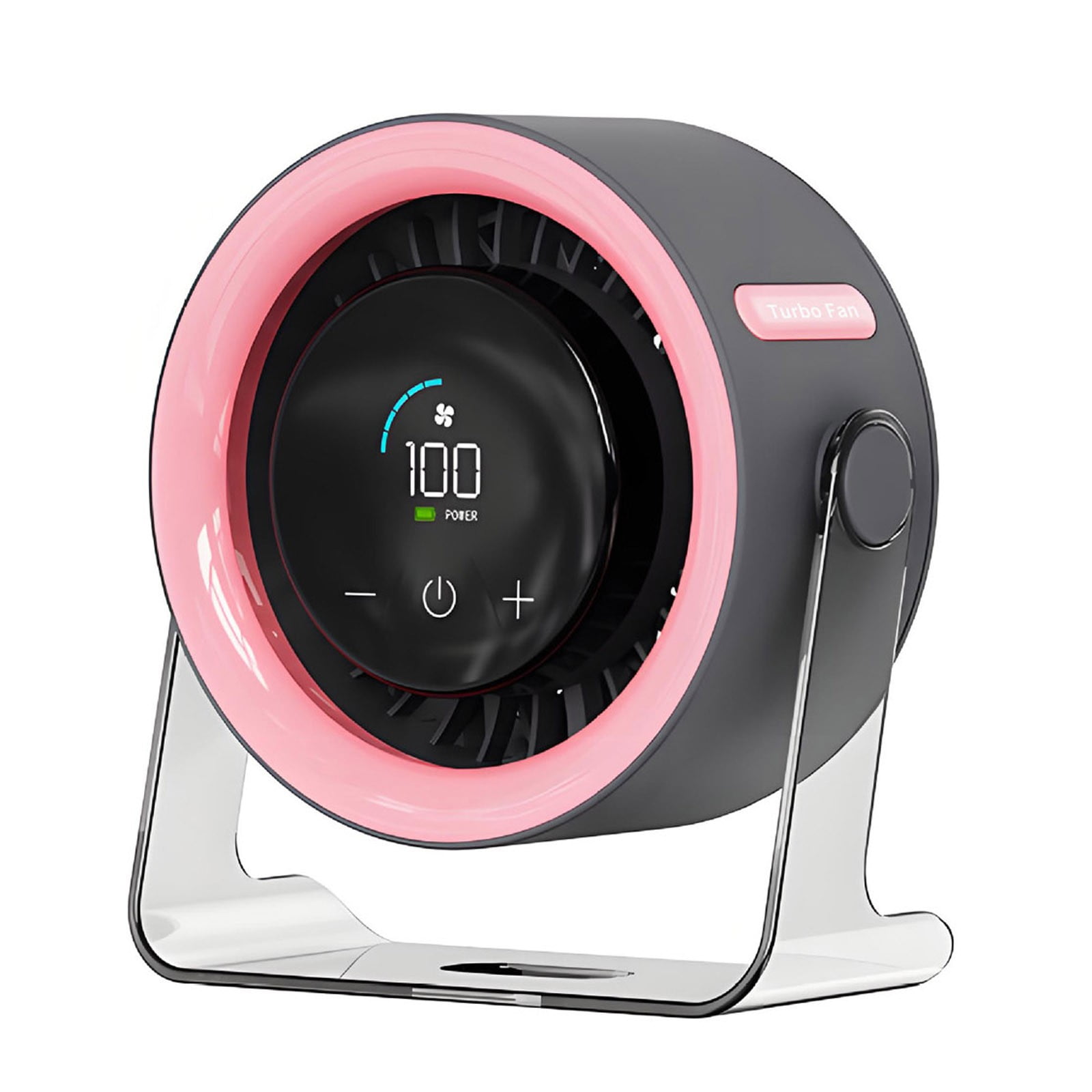 100 Speed Mini Desk Fan With Digital Display - Walmart.com