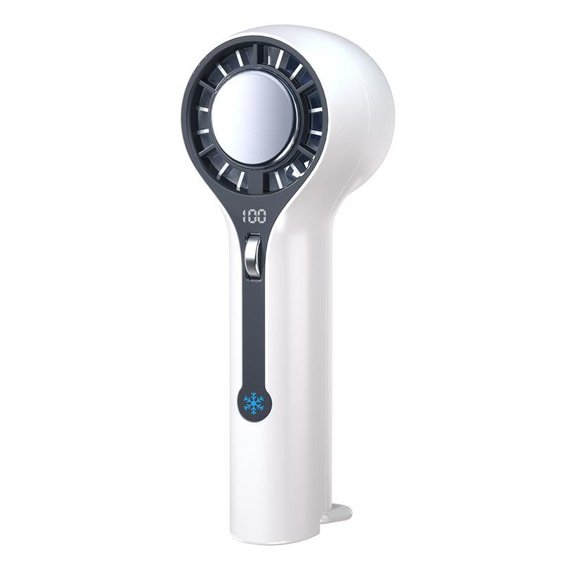 100-Speed Turbo Cooling Fan - USB-C Rechargeable Handheld Fan with ...