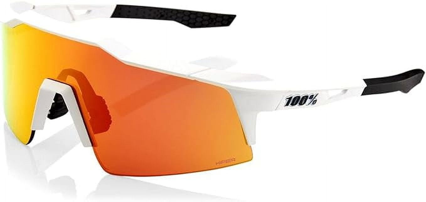 100% Speedcraft SL Performance Vented Baseball Sport Sunglasses (Soft Tact Off White-Hiper Red ...