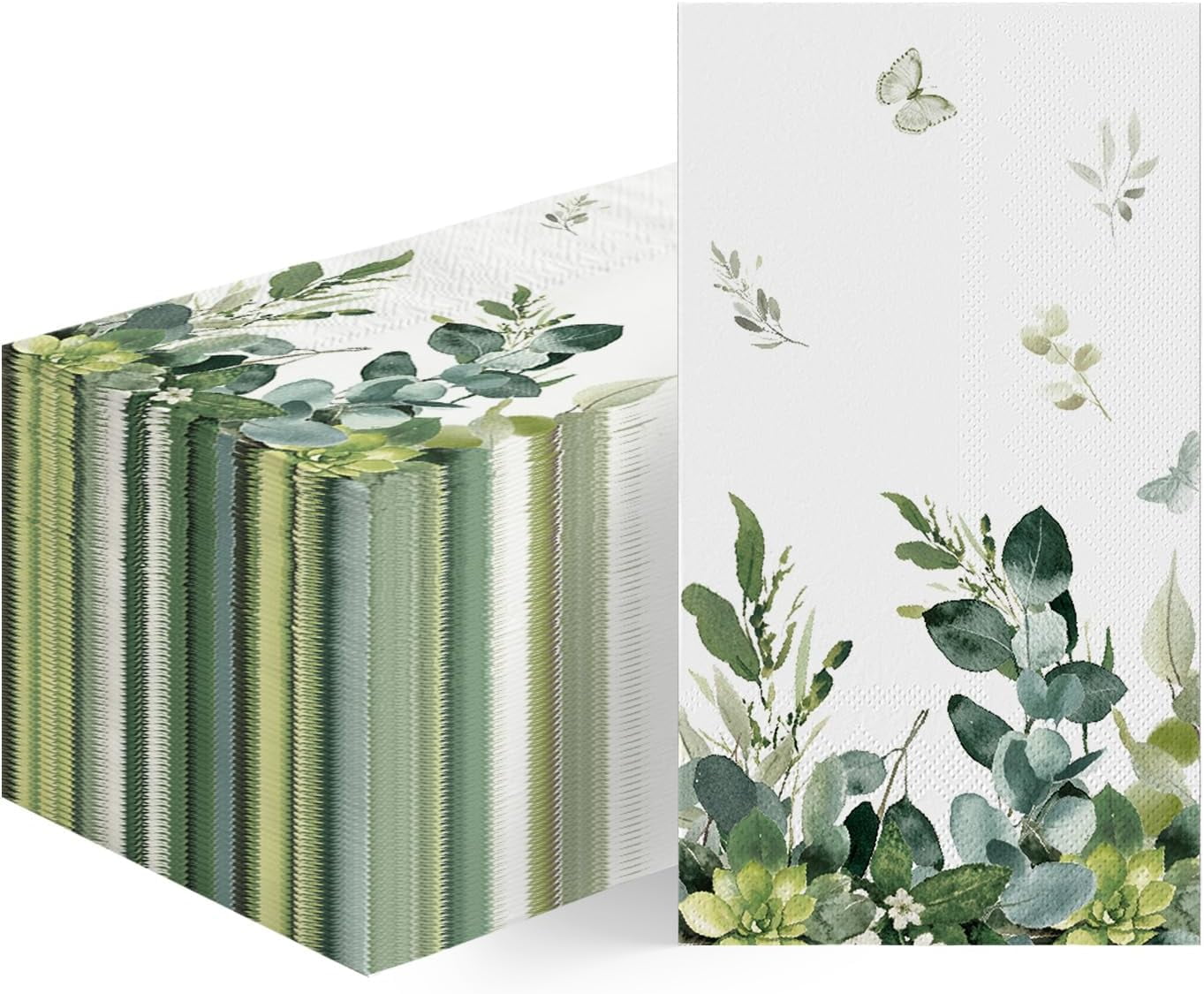 100 Spring Disposable Paper Decorative Guest Napkins, Watercolor ...