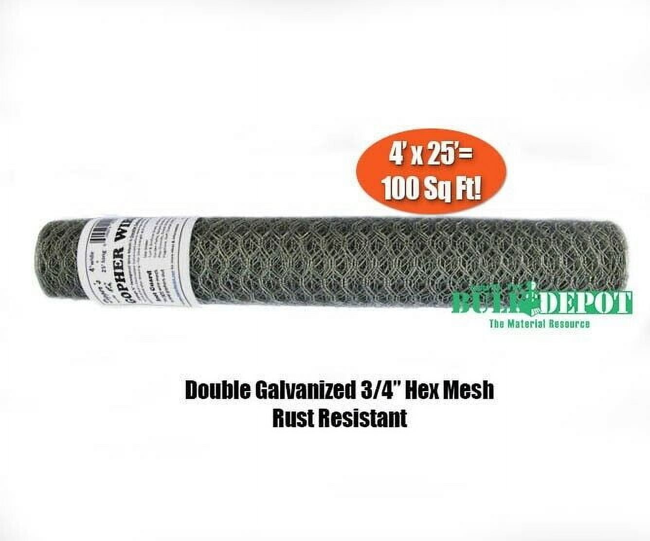 100 SqFt Digger's Root Guard Heavy Duty Double Galvanized 3/4" Hex ...