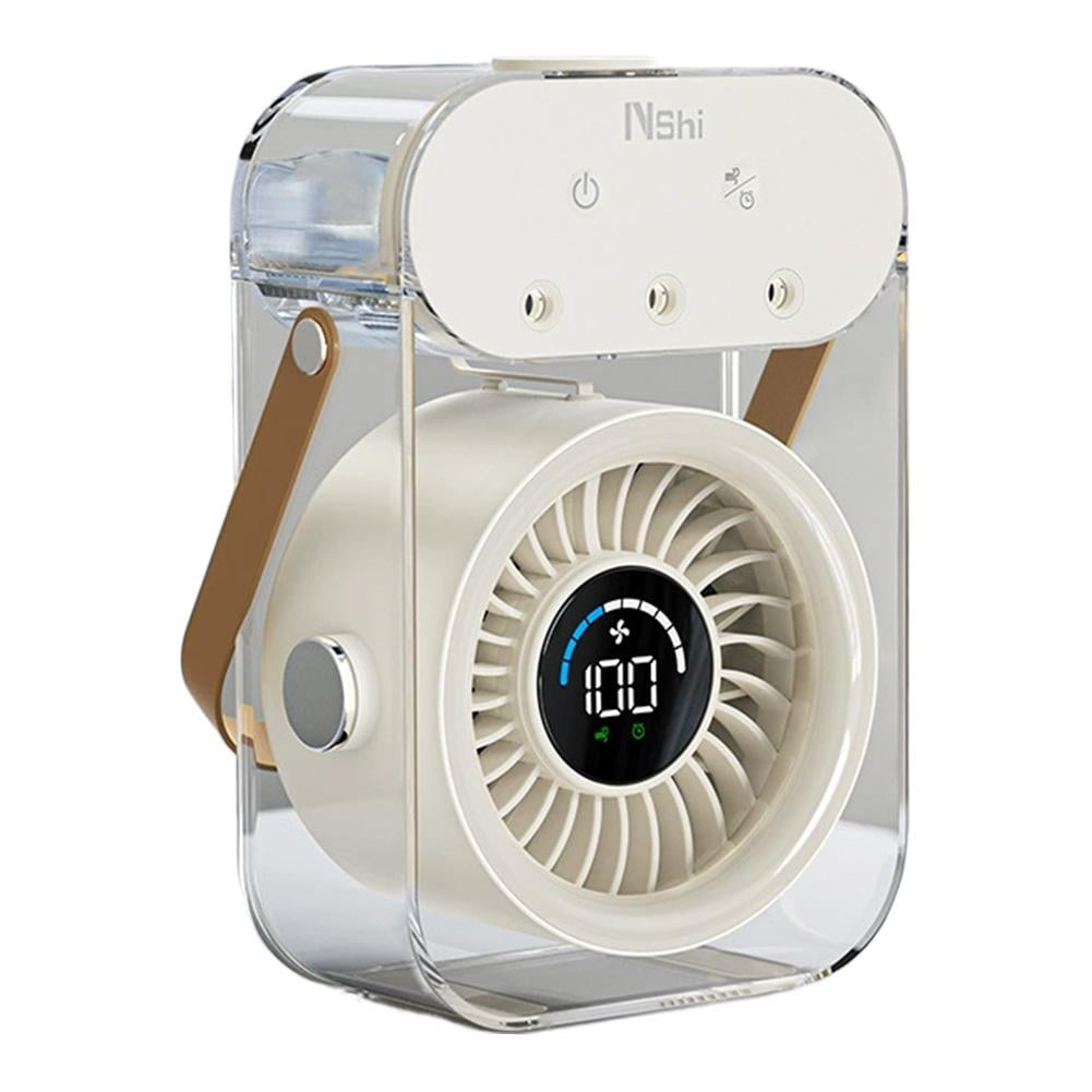 100 Stages Nano Ice Mist AirConditioning Fan 2 in 1 Humidifier Desktop ...