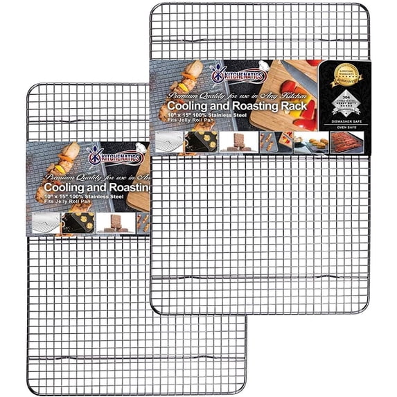 100% Stainless Steel Cooling Racks for Baking & Roasting | Heavy-Duty ...