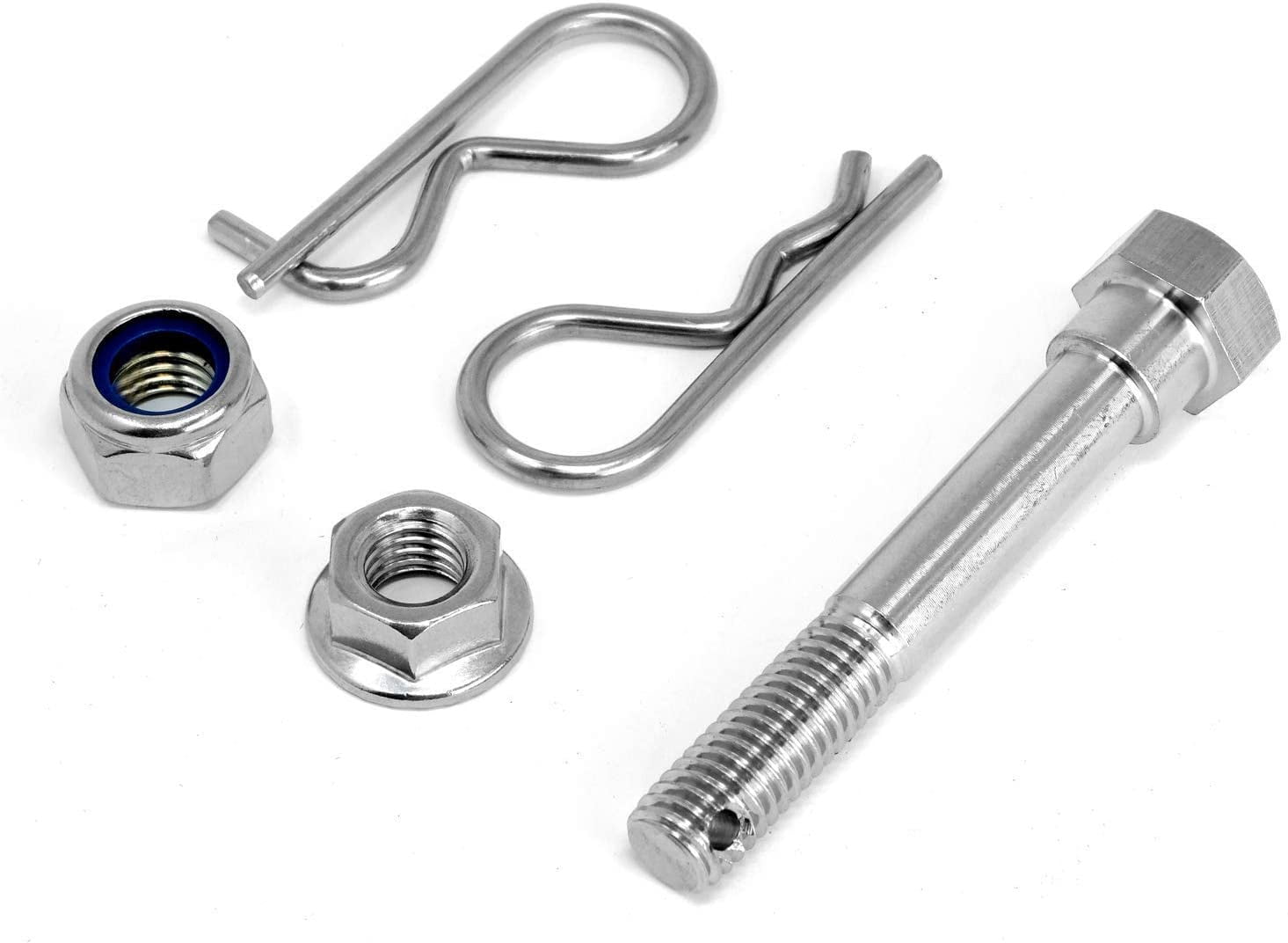 100% Stainless Steel Trailer Hitch Pin Anti-Rattle No Wobble Bolt ...