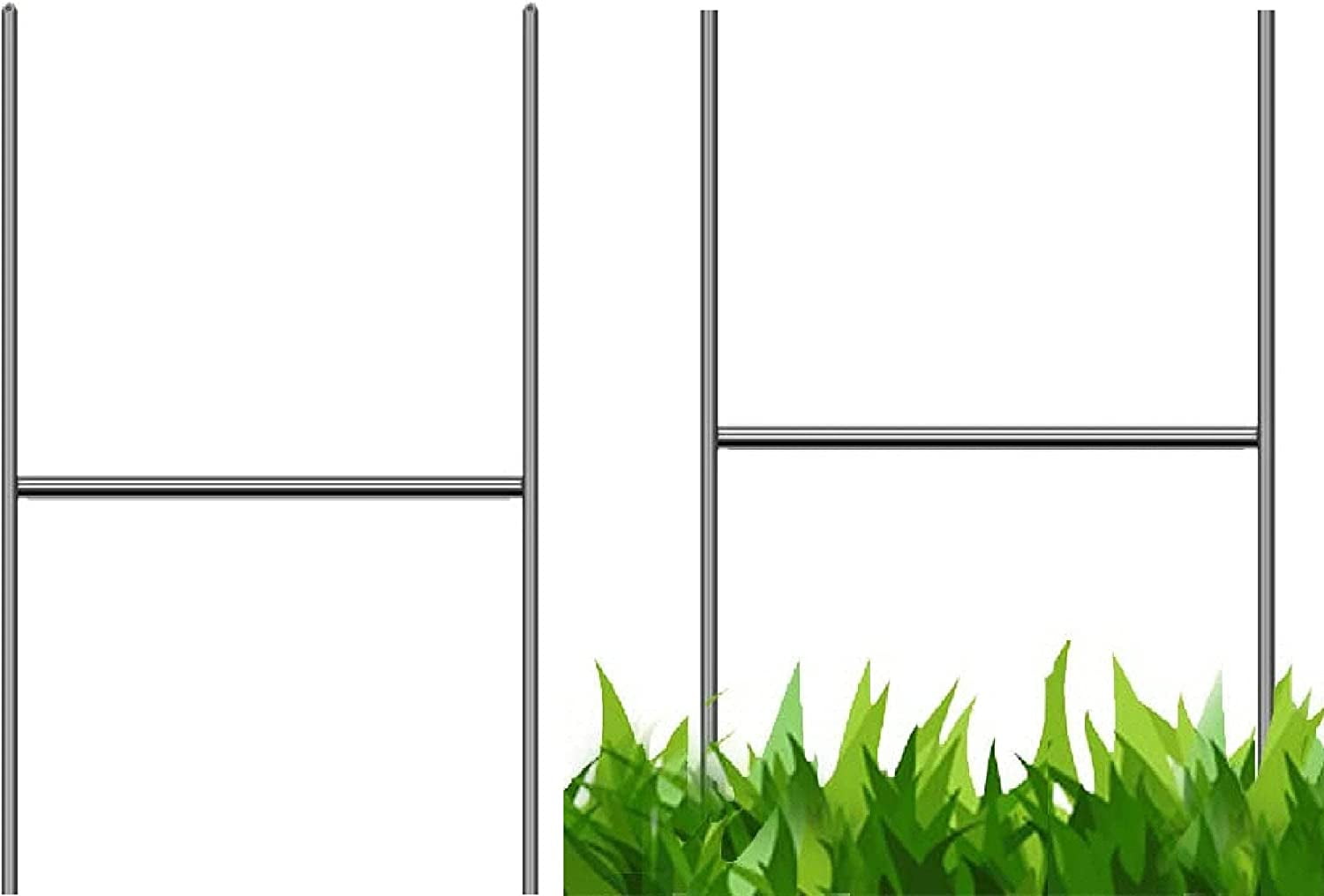 100 Stakes H Frame Wire Stakes 12 x 9 inch - Yard Sign Stake 12'' Tall ...