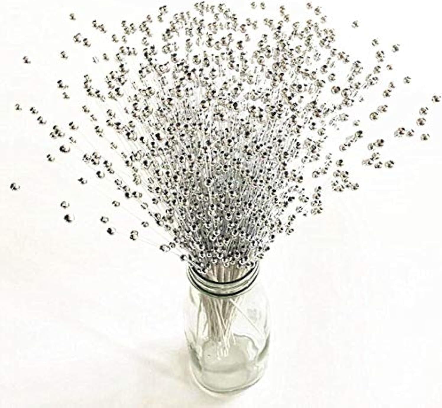 100 Stems Faux Pearl Spray Beads Wire Stems Wedding Bridal Flower ...