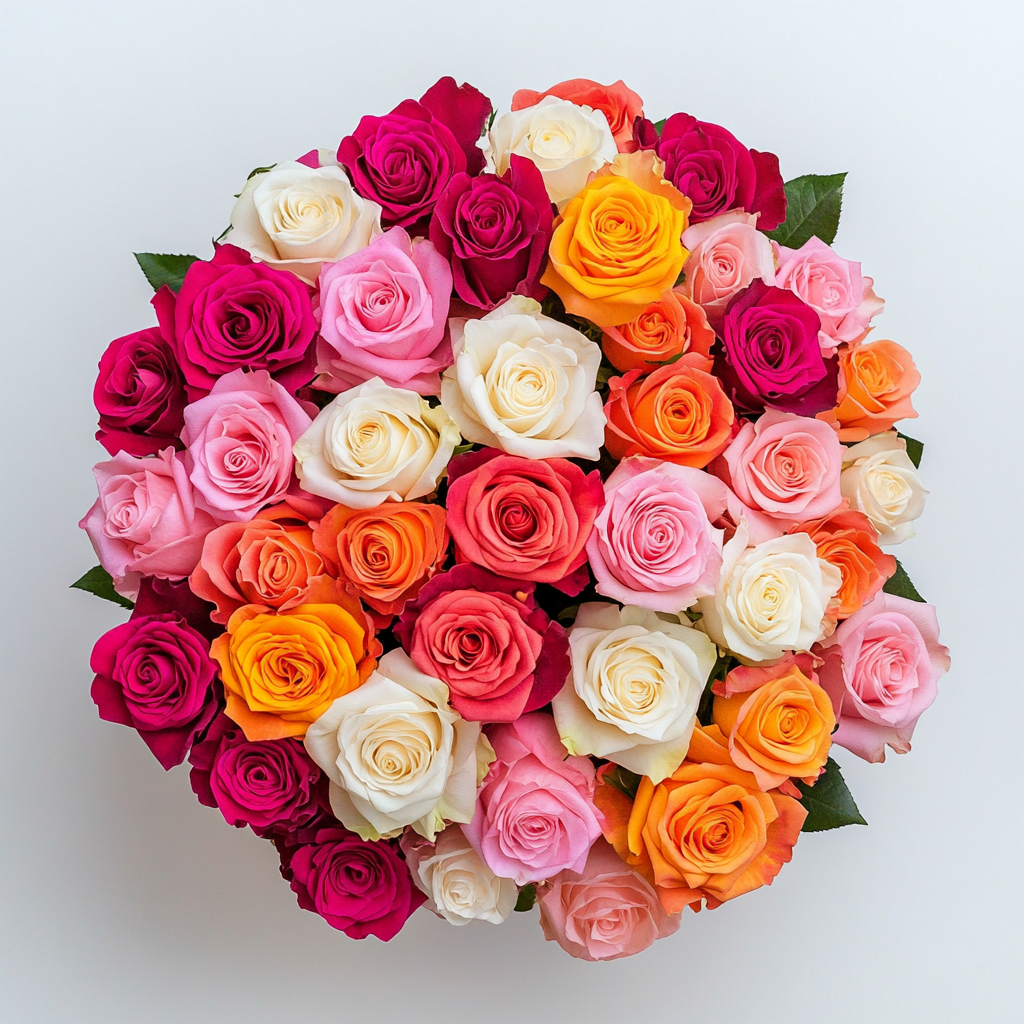 Walmart Real Rose Bouquet Bulk - 100 Long Stem Assorted Roses, Fresh ...