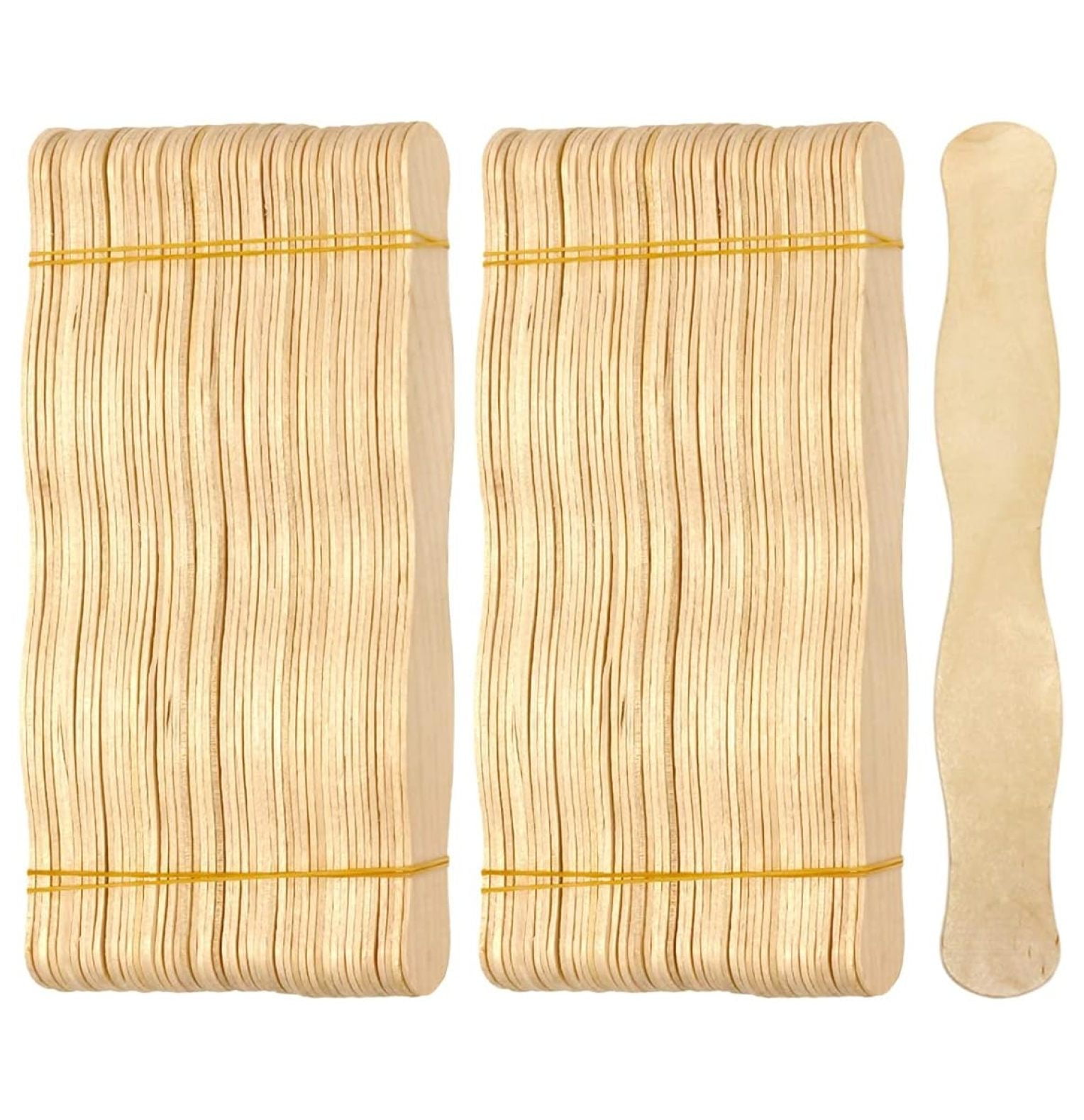 100 Sticks, 8 Inch Jumbo Wavy Sticks for Fan Handles, Supplies, Wedding ...