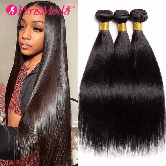 100% Straight Human Hair Bundles 1/3/4 Pcs Weave Bundles Human Hair ...