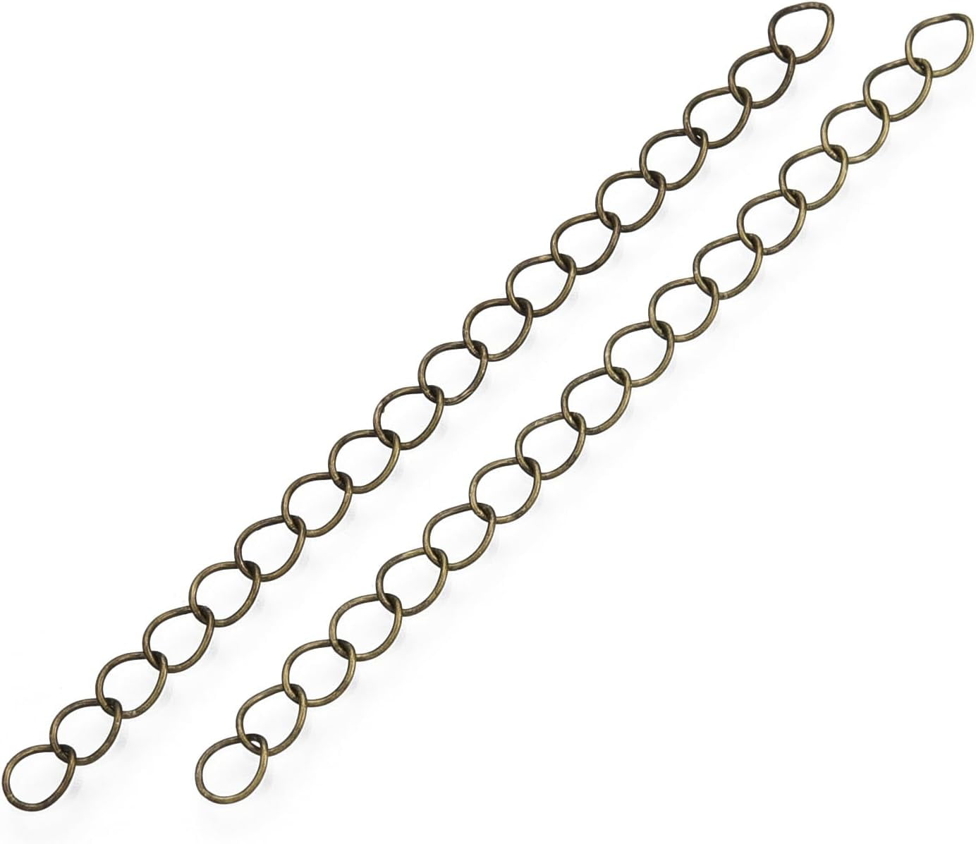 100 Strands Extender Chains Iron Curb Chains Removable Chain Extension ...