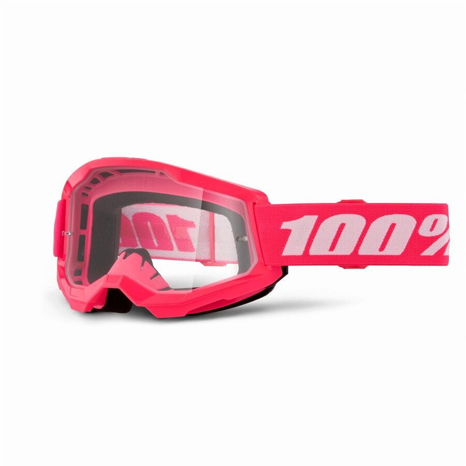 100% Strata 2 Goggles (One Size Fits Most, Pink / Clear Lens) - Walmart.com