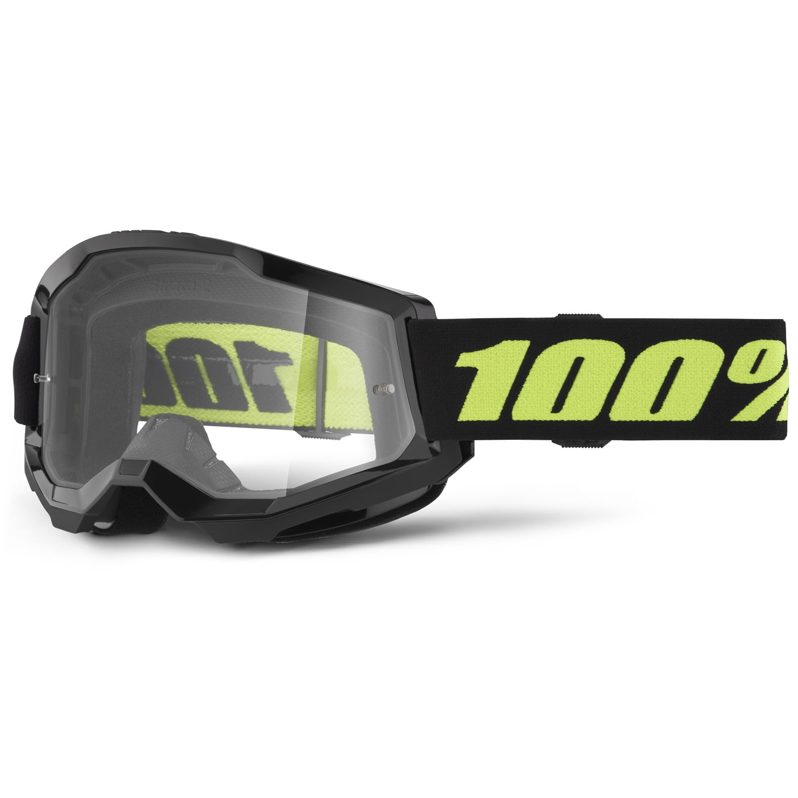 100% Strata 2 Off-Road Goggle (Solar Eclipse - Clear Lens) - Walmart.com