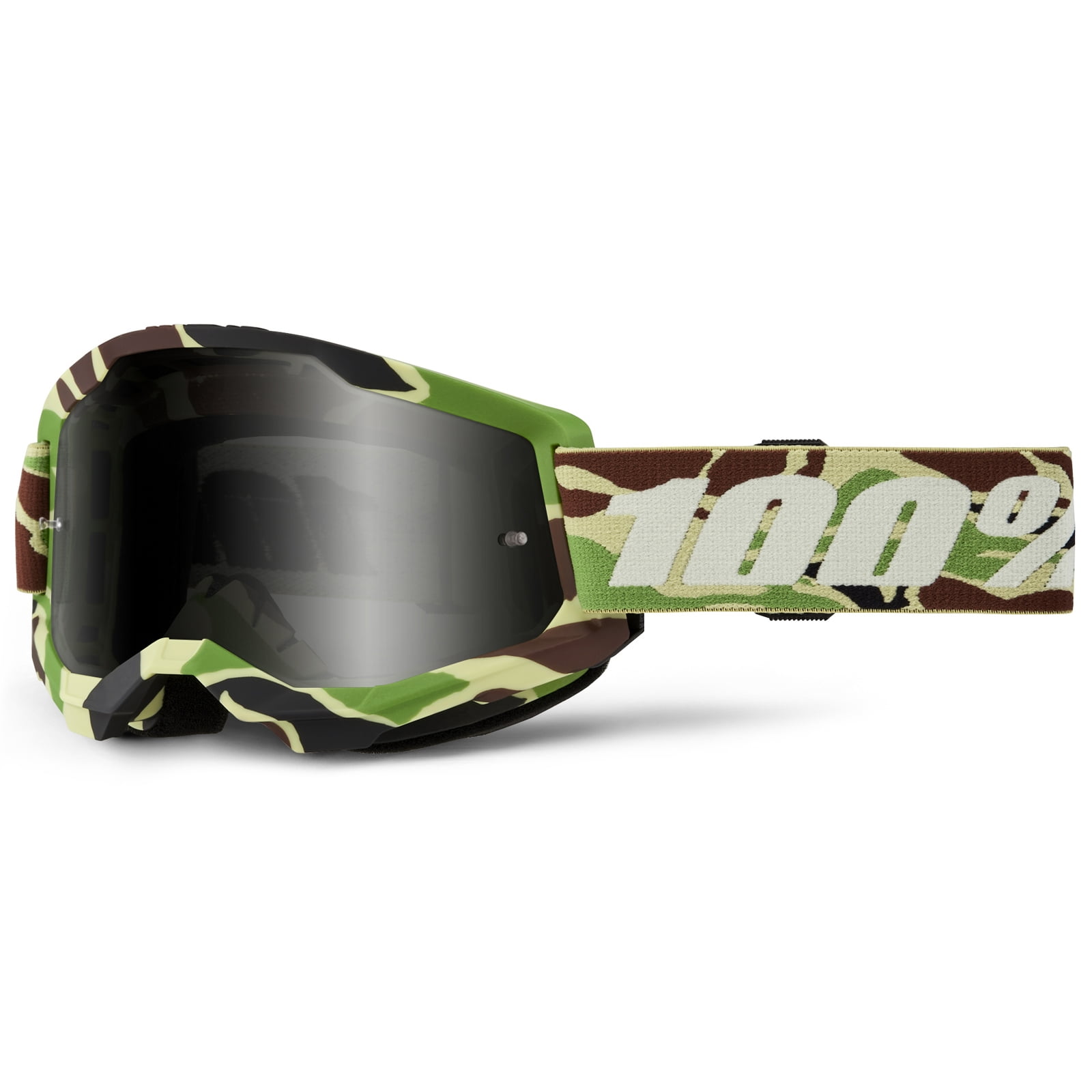 100% Strata 2 Sand Goggle - War Camo - Smoke 50030-00006 - Walmart.com