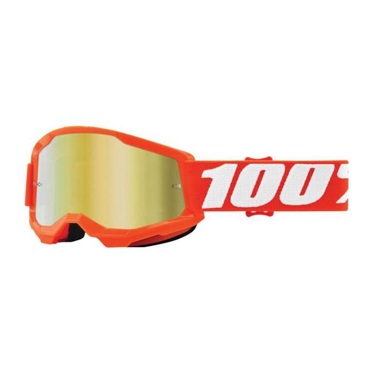 100% Strata 2 Youth Orange Gold Mirror Goggles - Walmart.com