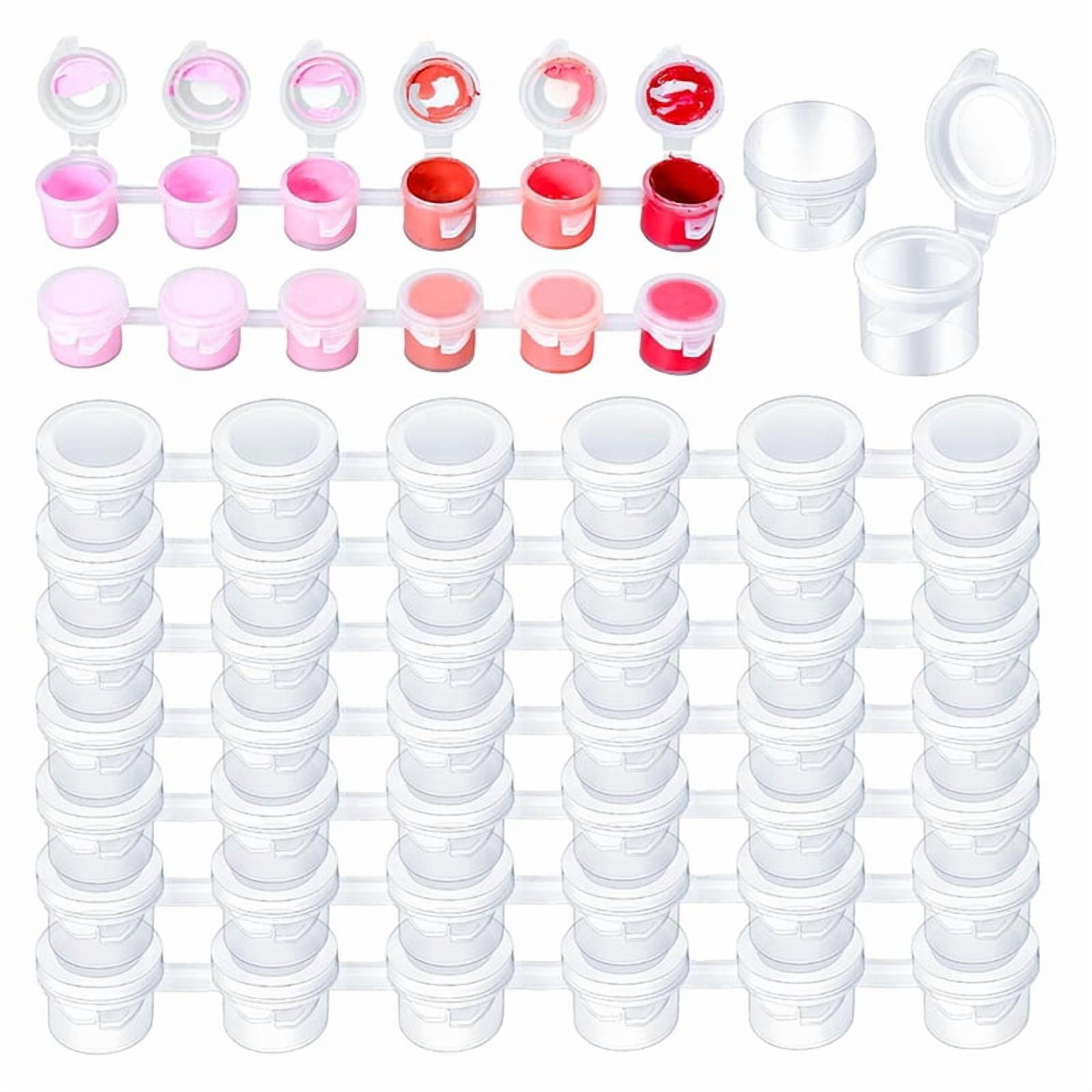 100 Strips 600 Pots Empty Paint Pots, Acrylic Paint Pots for Classrooms ...