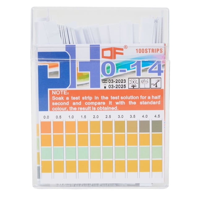 100 Strips Water pH Test Strips Range 0-14 (0.5) testing strips PH ...