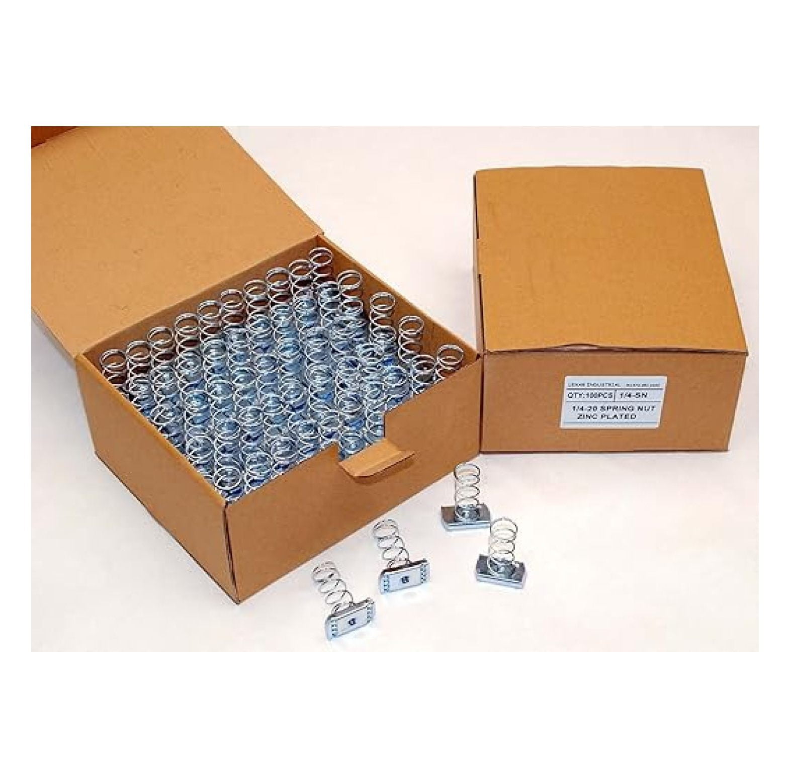 (100) Strut Channel Nuts 1/4-20 Standard Spring Zinc Plated Unistrut ...