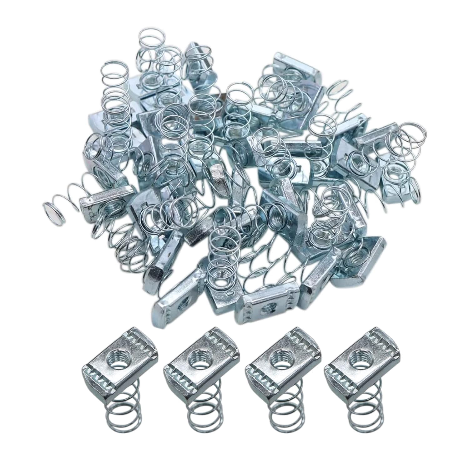 (100) Strut Channel Nuts, 3/8-16 Spring Channel Nuts with Zinc ...