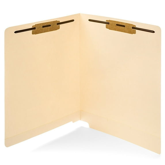 100 Sturdy Manila File Folders, 11 pt-Letter Size, Two Fastener, -Box ...