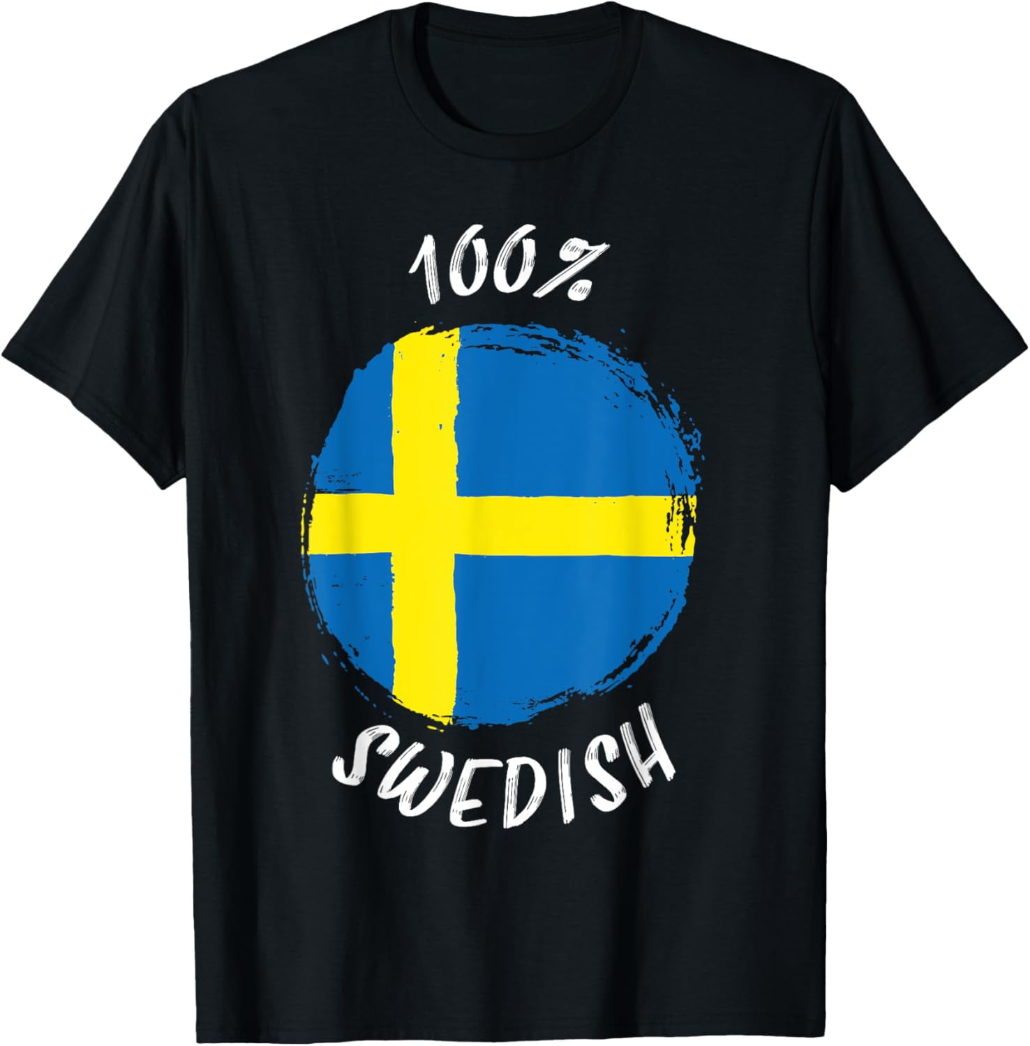 100% Swedish Shirt | Proud Swedish Shirt Sverige Flag Sweden T-Shirt ...