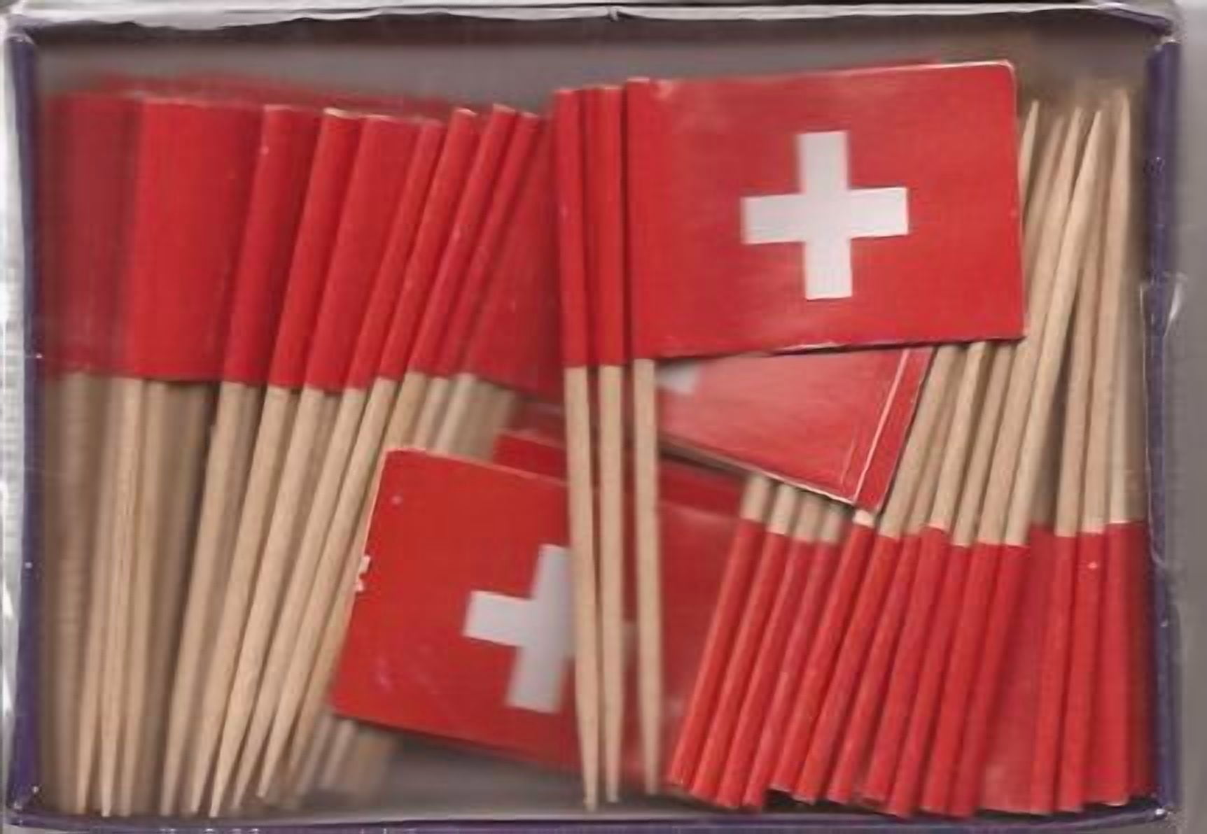 100 Switzerland Toothpick Flags, 100 Cupcake Flag Toothpicks or ...