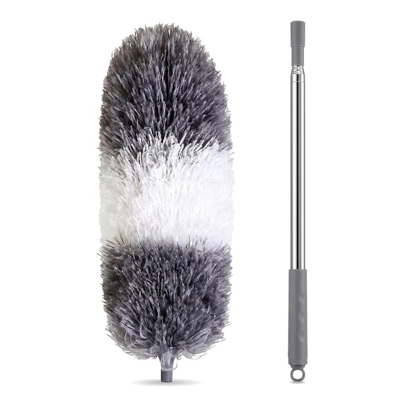 100" Telescoping Microfiber Feather Duster – Extendable Pole & Bendable ...