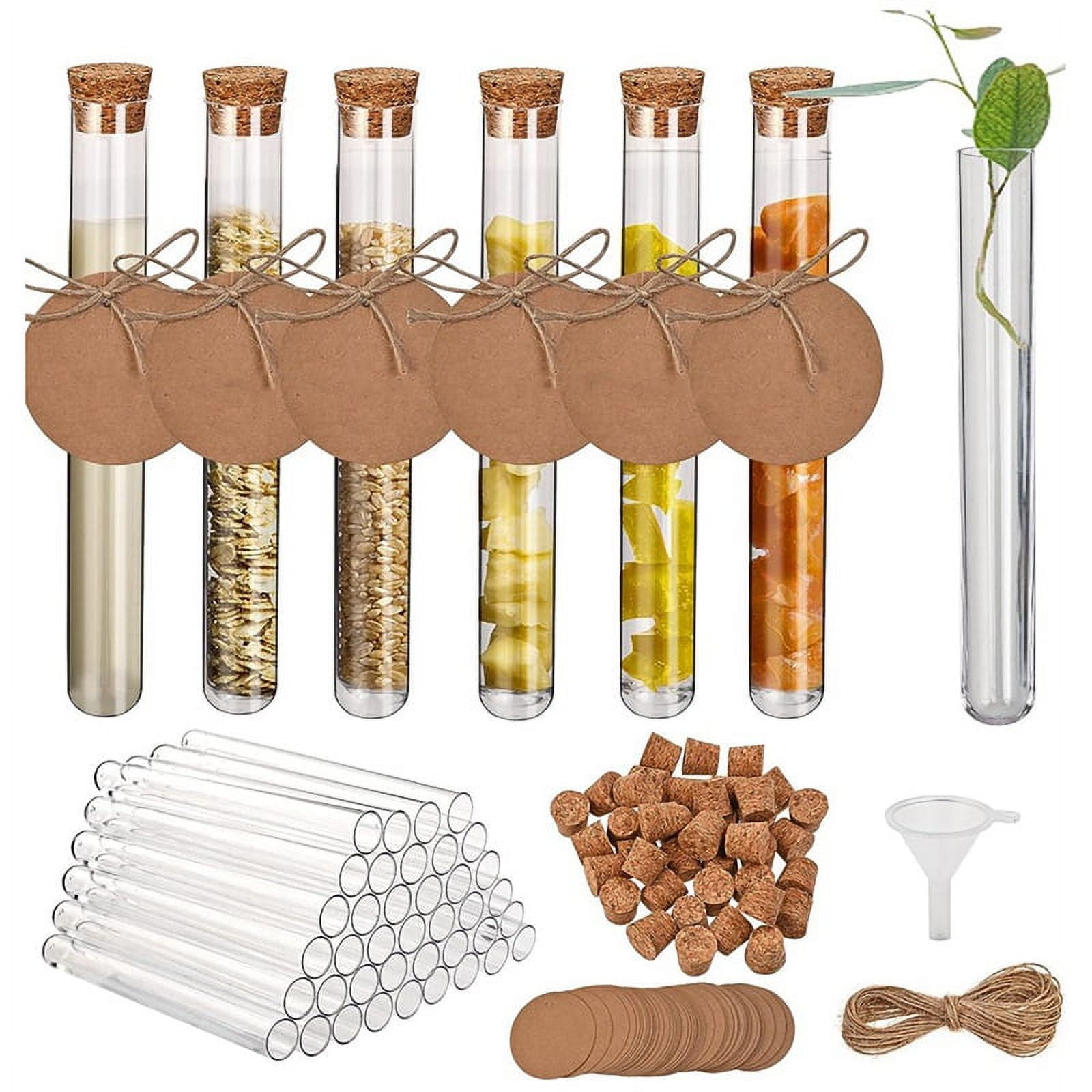 100 Test Tube With Cork, 16x100mm Test Tubes With Cork for DIY Craft ...
