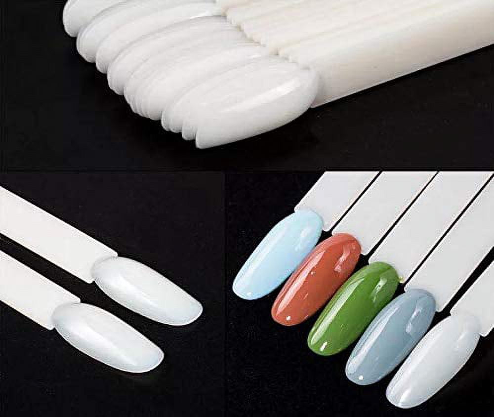 100 Tips Fan Shape Plastic Nail Art Tips Display Polish Board Display ...