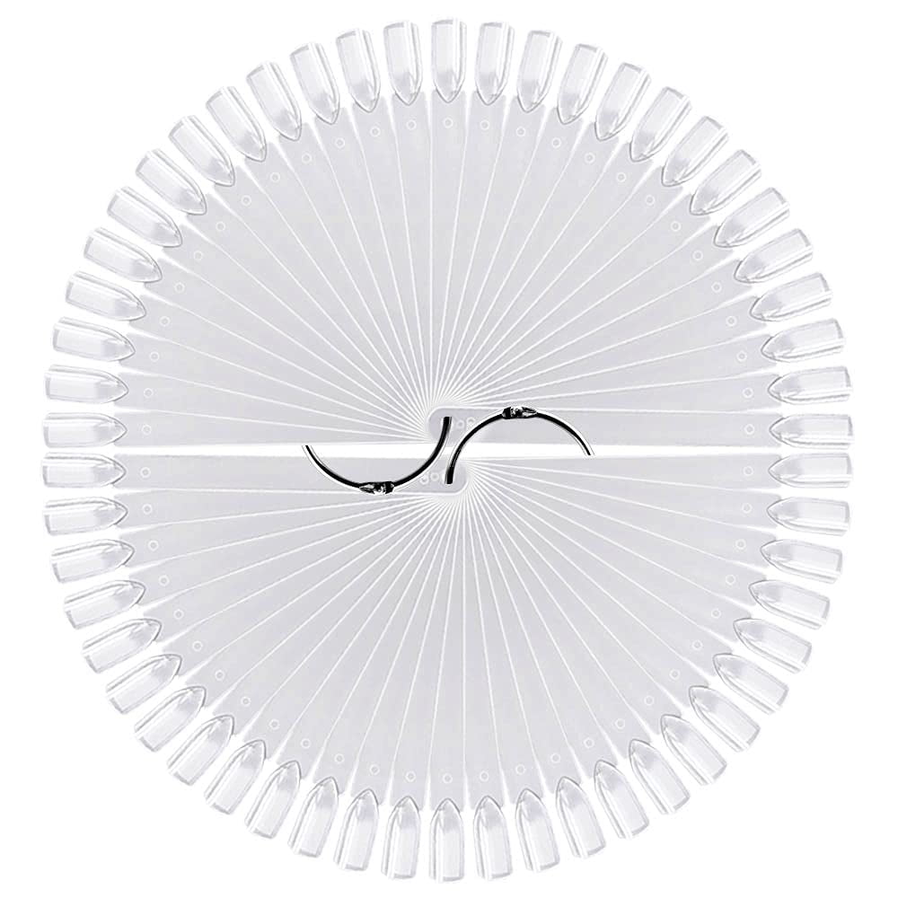 100 Tips Nail Swatch Sticks, Nail Color Display with Metal Ring, Clear ...