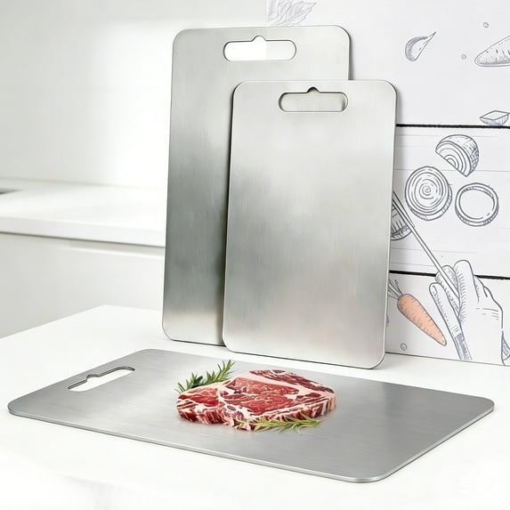 100% Titanium Cutting Board for Kitchen - Dishwasher Safe Chopping ...