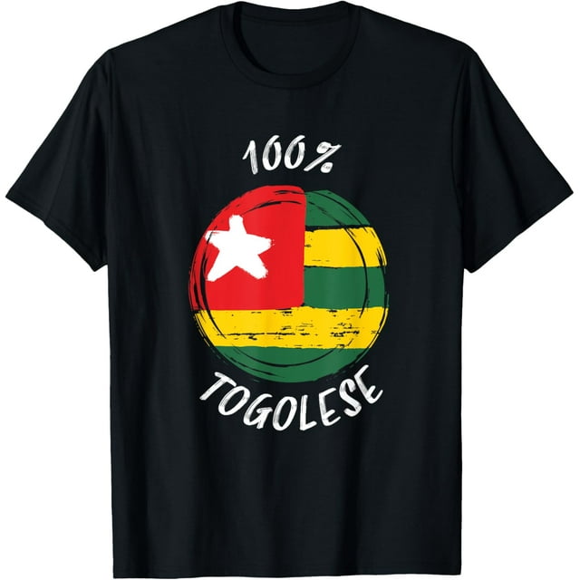 100% Togolese Shirt | Proud Togolese Shirt | Flag Togo T-Shirt ...
