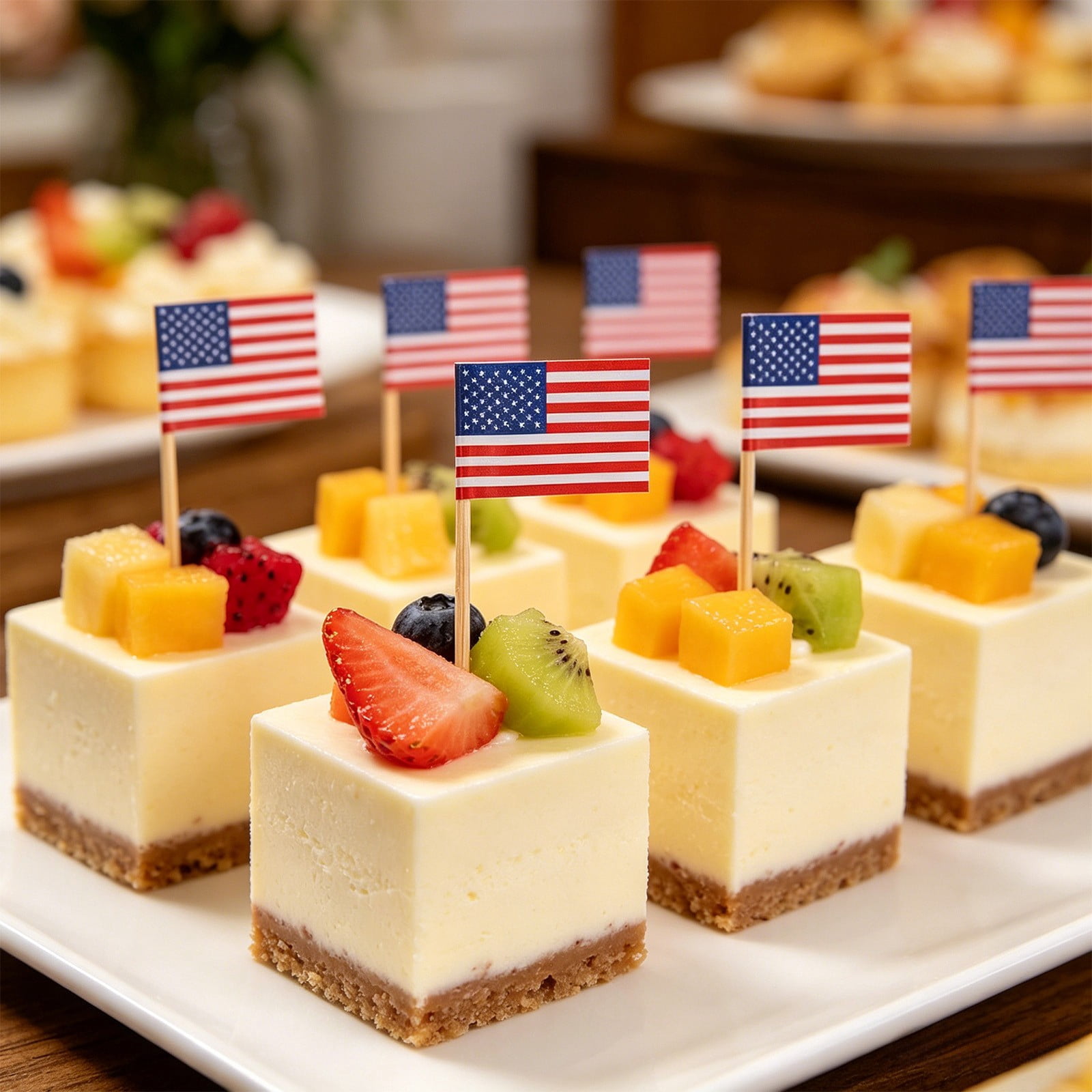 100 Toothpick Flags for Independence Day Party, Food-Safe Paper and ...