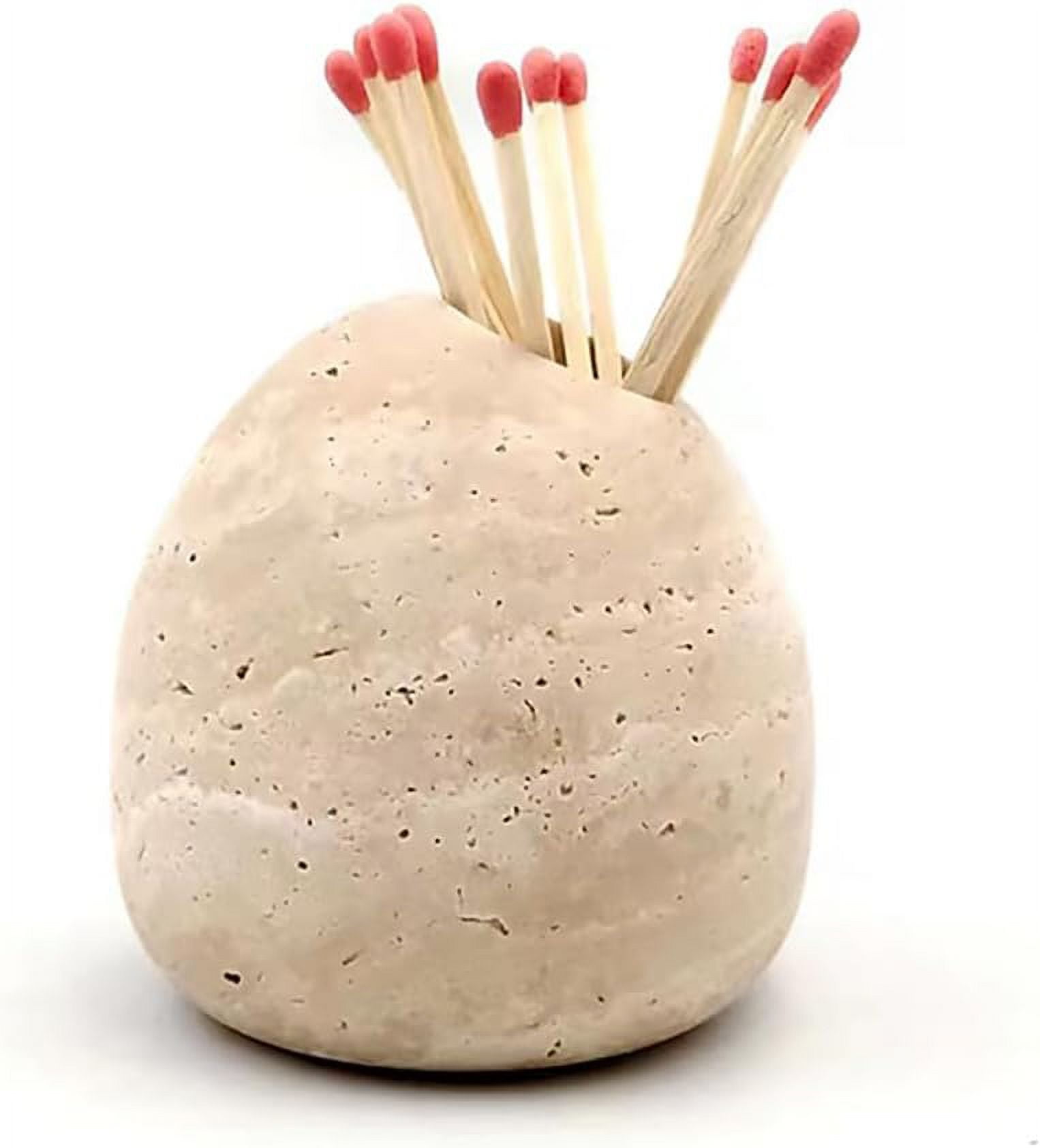100% Travertine Match Holder |Toothpick Holder | Cute Beige Match ...