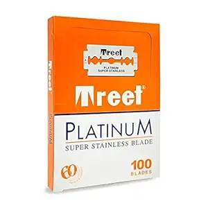 100 Treet Platinum Super Stainless Double Edge Razor Blades - New Space ...