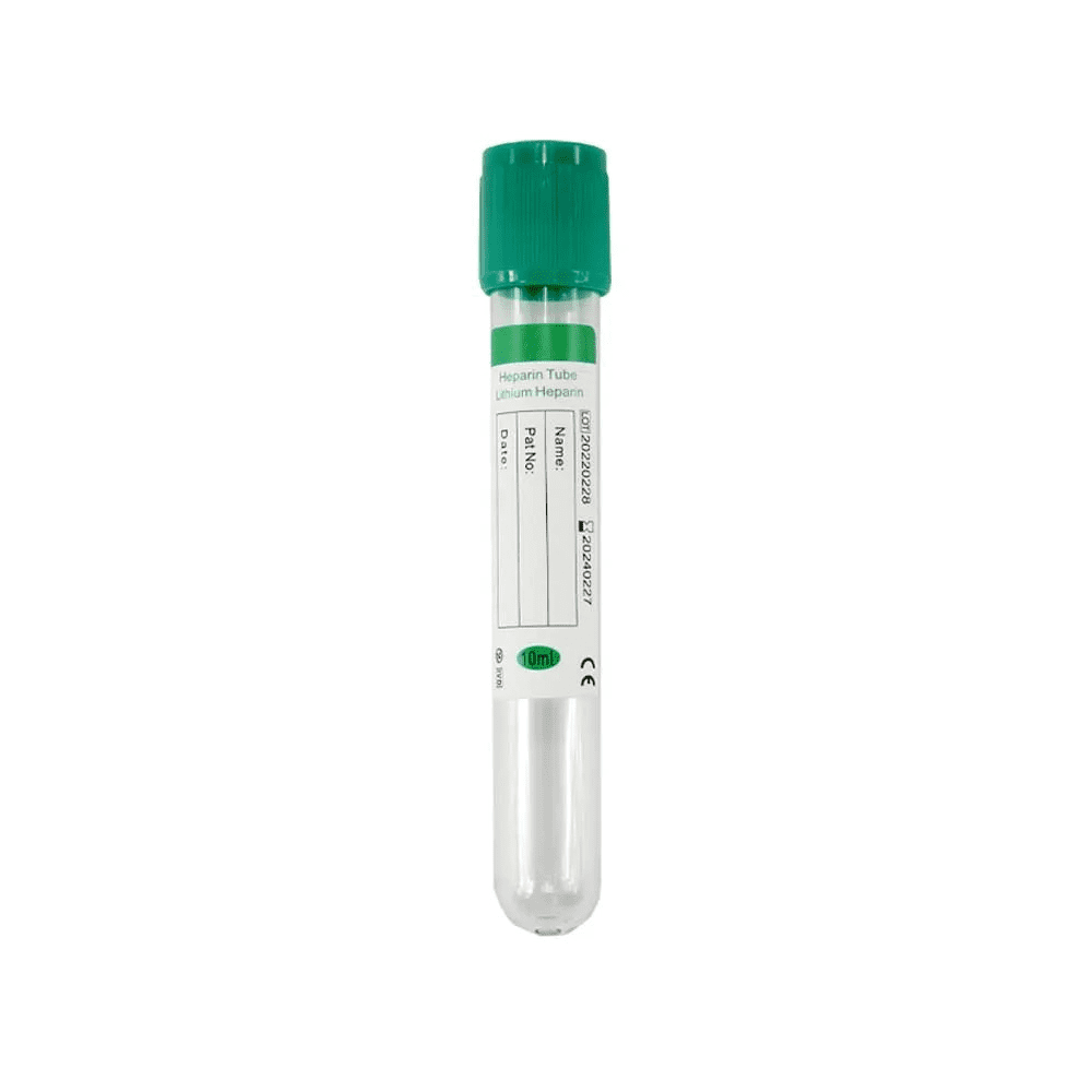 100 Tubes, Green Heparin Lithium Tube, 10ml, PET - Walmart.com