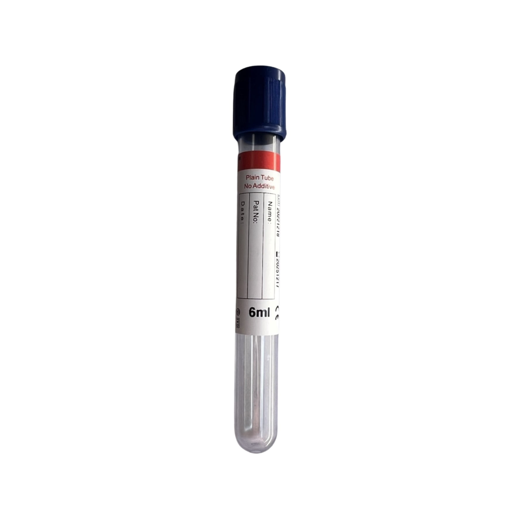 100 Tubes, Royal Blue Top, NO ADDITIVE 13x100mm, 6mL, PET - Walmart.com