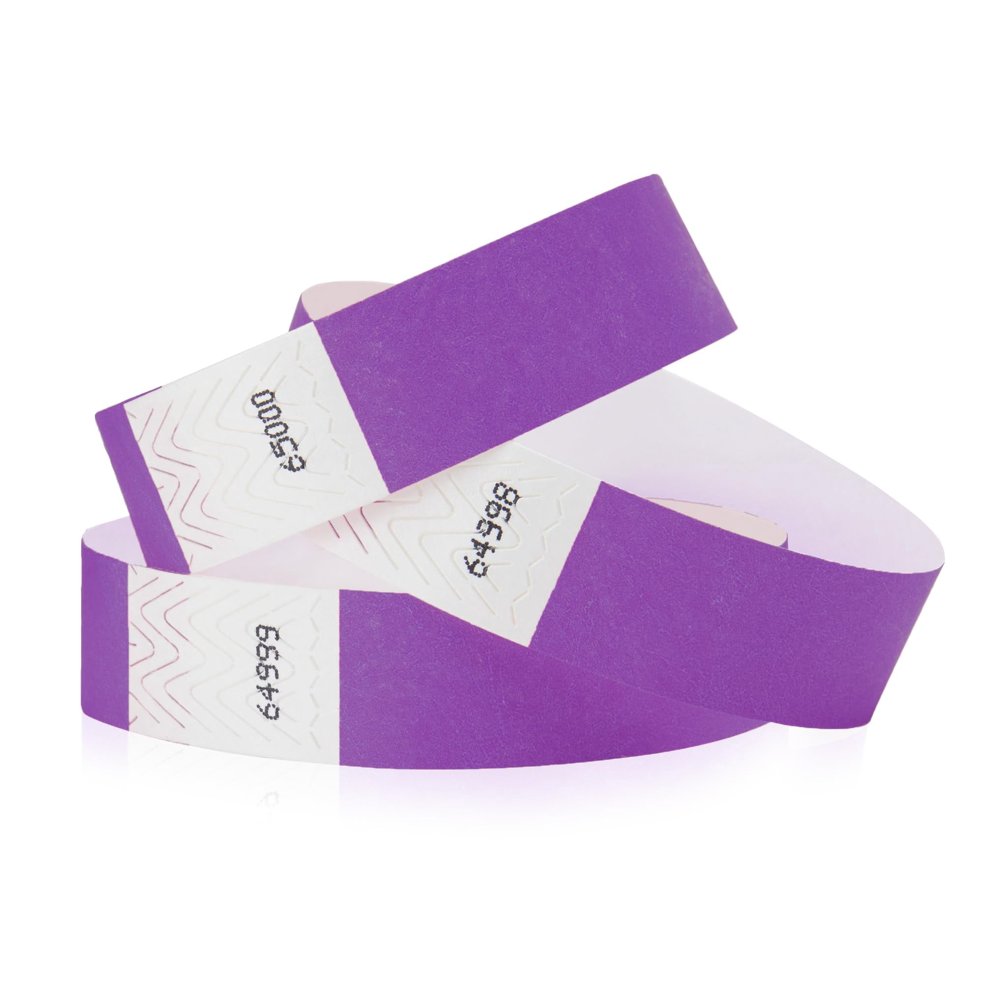 100 Tyvek WristCo Wristbands for Events | Pantone Purple + | Water ...