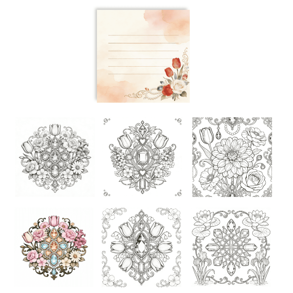 100 Unique Patterns Coloring Notepad, Double-Sided Stress Relief Sticky ...