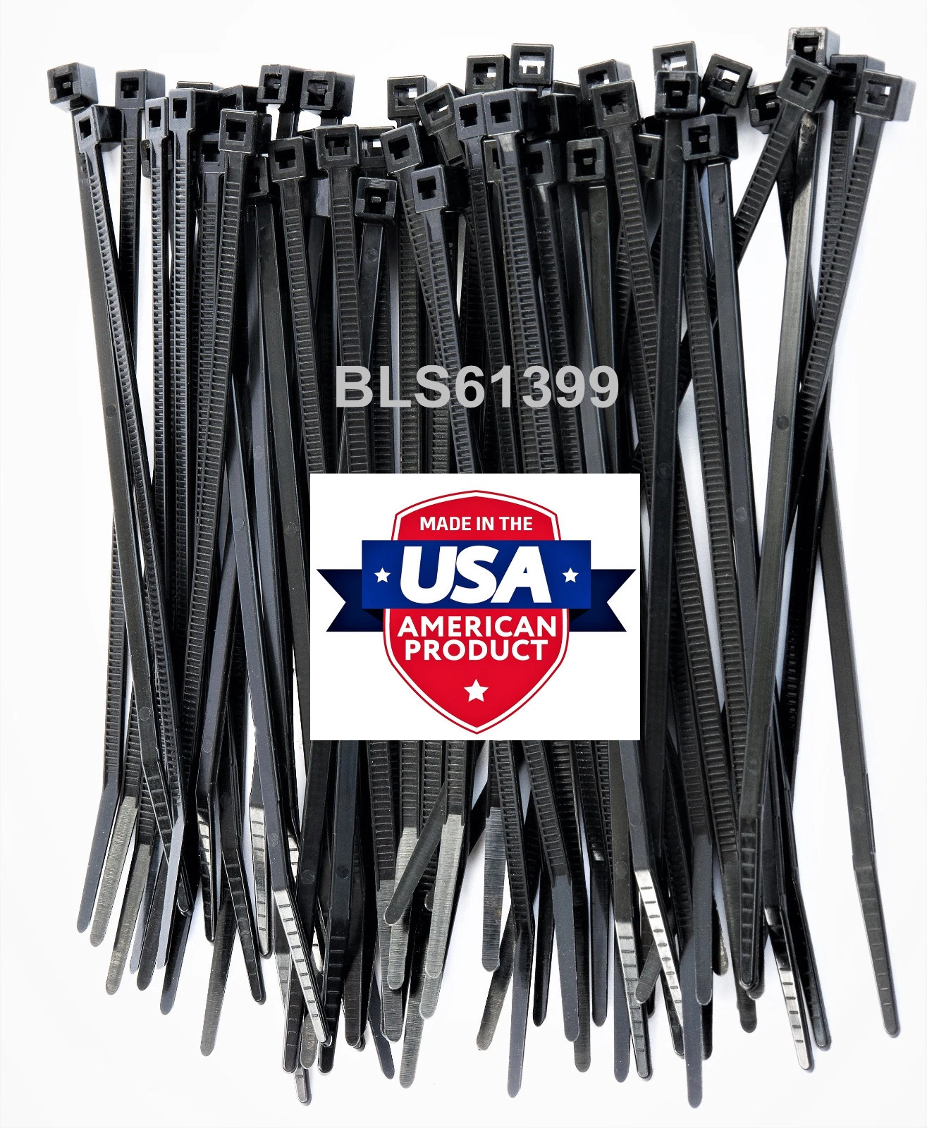 100 Usa Made Tough Ties 6" Inch 40Lb Nylon Tie Wraps Wire Cable Zip ...